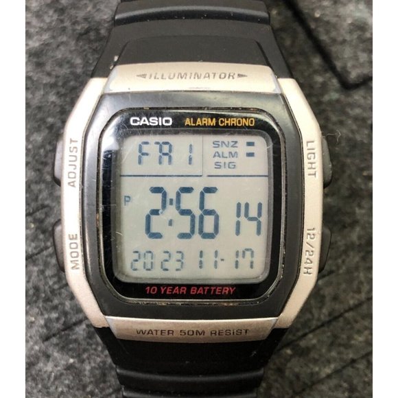 Casio | Accessories | Vintage Casio Digital Watch Silver Tone Wr5m ...